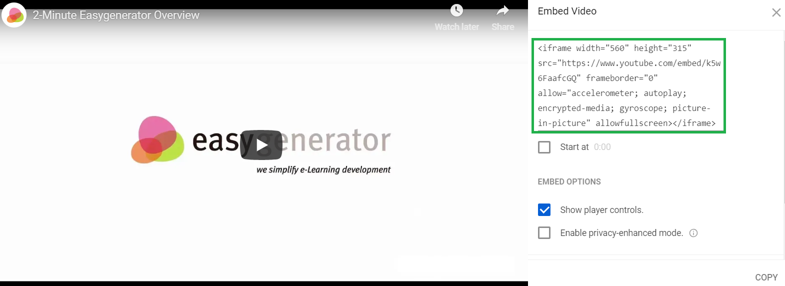 How To Create And Embed An Iframe Easygenerator Knowledge Base